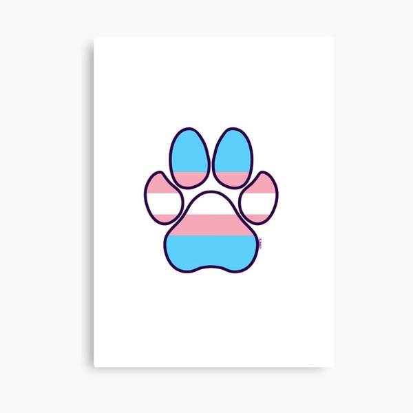 "Furry pride transgender paw print" Canvas Print for Sale by Lilac-chan ...