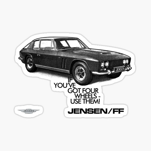 "JENSEN FF INTERCEPTOR" Sticker for Sale by ThrowbackMotors | Redbubble