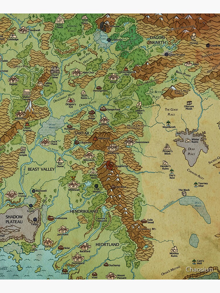 "Dragon Pass and Prax Map by Darya Makarava" Tote Bag for Sale by ...