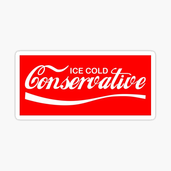 "Ice Cold Conservative" Sticker for Sale by breh-art | Redbubble