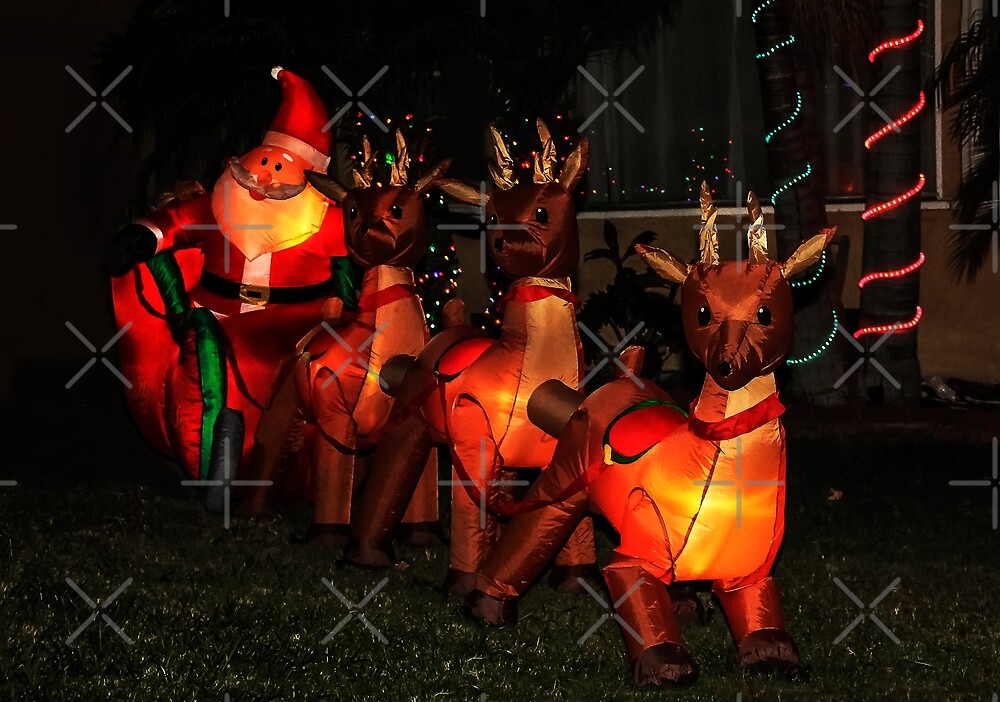 "Santa With Only Three Reindeer! " by Heather Friedman | Redbubble