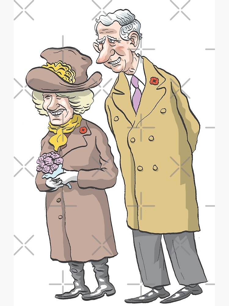 "Royals, Charles and Camilla" Art Print by MacKaycartoons | Redbubble