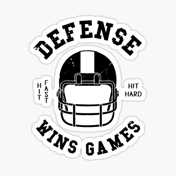 "Football Fan Defense Wins Games by Football Fan Gifts" Sticker for ...