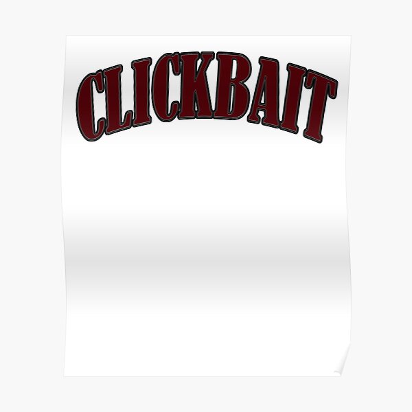 "David Dobrik "CLICKBAIT" Merch" Poster for Sale by TNTmerchandise ...