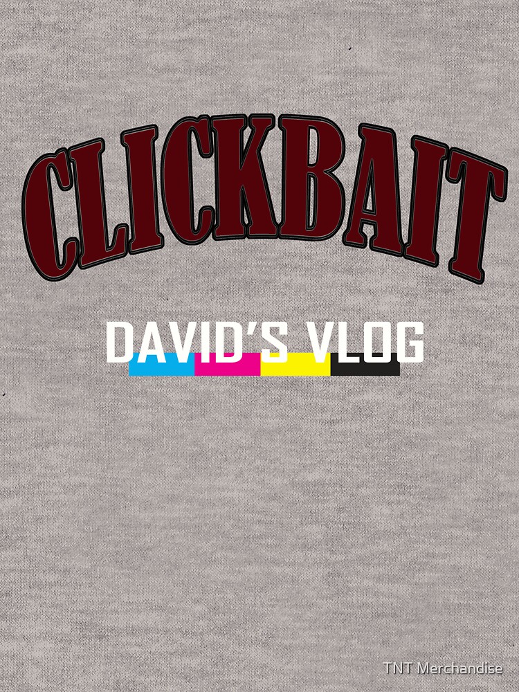 "David Dobrik "CLICKBAIT" "DAVID'S VLOG" Merch" Lightweight Hoodie for ...