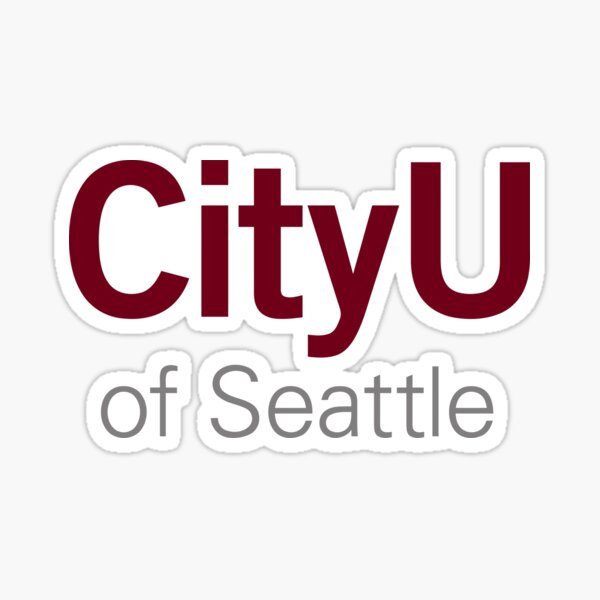 "City University of Seattle " Sticker for Sale by shen7 | Redbubble