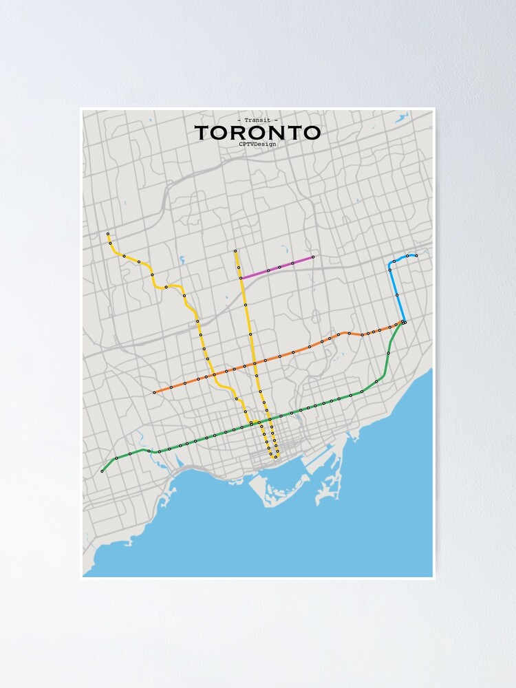 "Toronto Transit Map" Poster for Sale by CPTVDesign | Redbubble