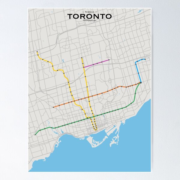 "Toronto Transit Map" Poster for Sale by CPTVDesign | Redbubble
