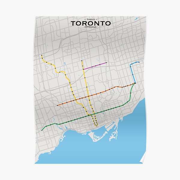 "Toronto Transit Map" Poster for Sale by CPTVDesign | Redbubble