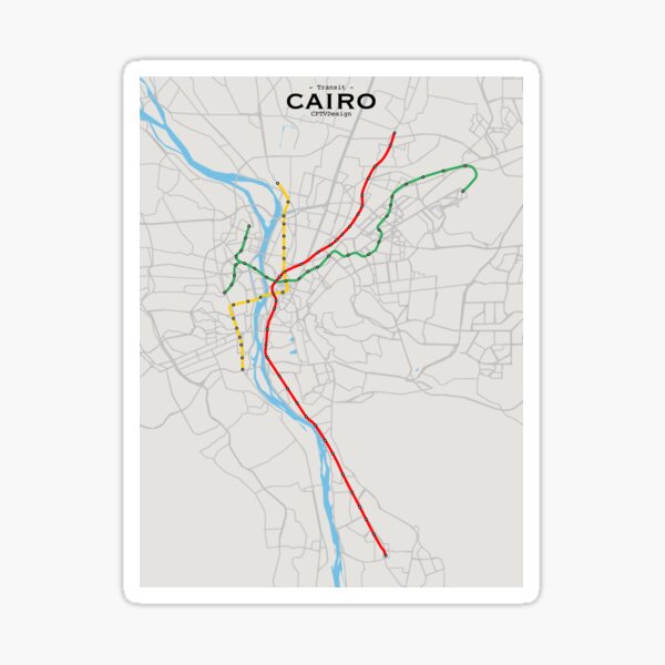 "Cairo Transit Map" Sticker for Sale by CPTVDesign | Redbubble