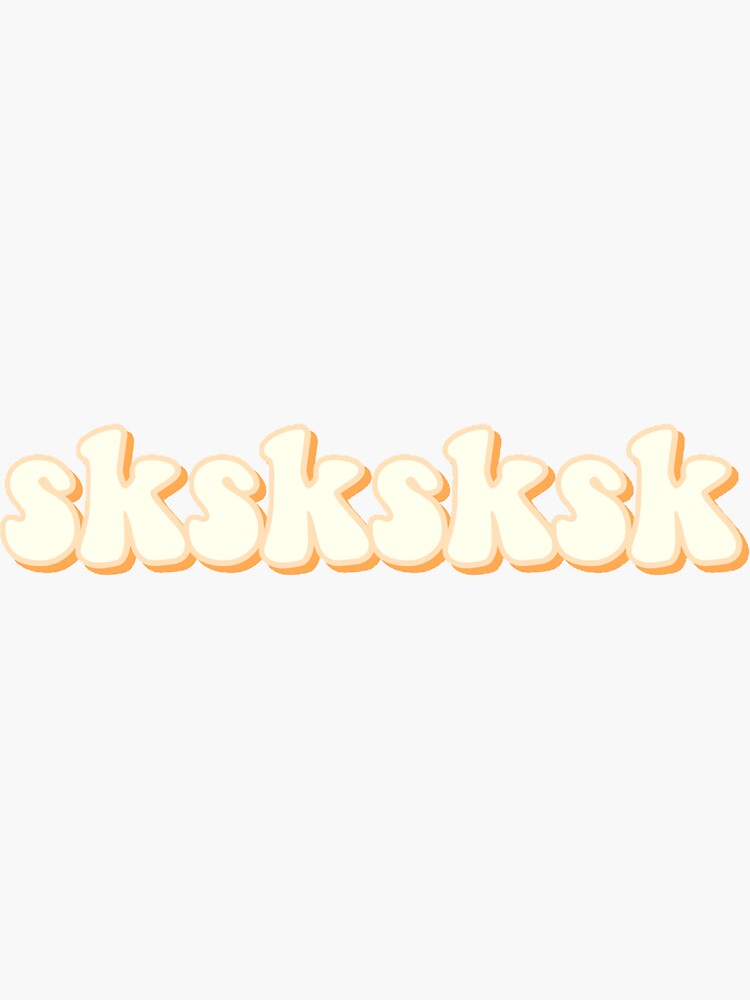 "sksksk vsco aesthetic orange sticker" Sticker by uwually | Redbubble