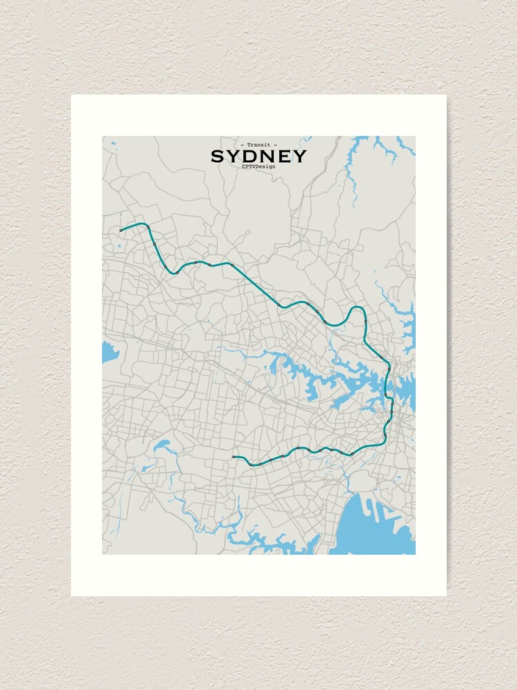 "Sydney Transit Map" Art Print for Sale by CPTVDesign | Redbubble