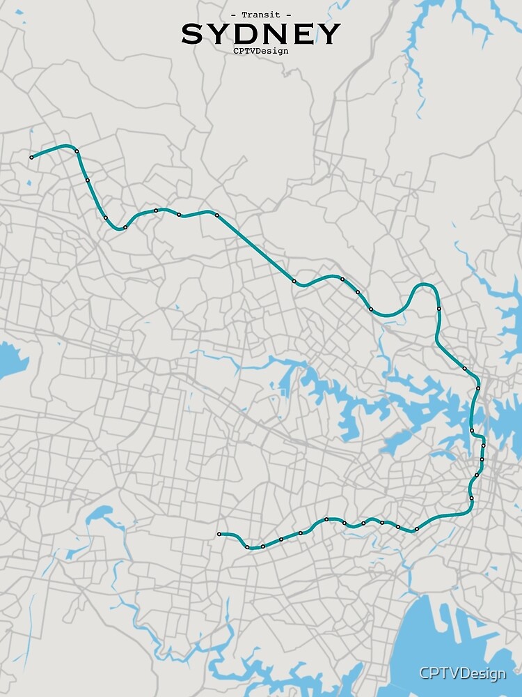 "Sydney Transit Map" Poster for Sale by CPTVDesign | Redbubble