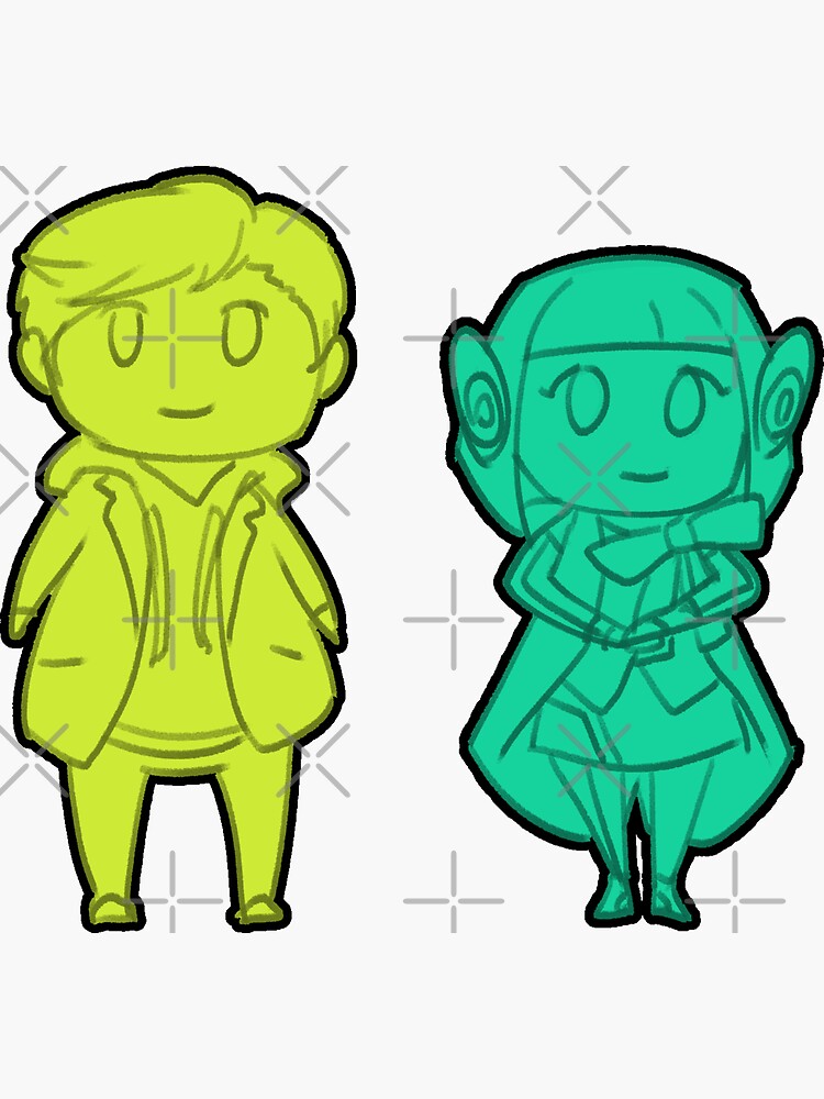 "Aruto & Izu Zero-One Chibi Stickers" Sticker for Sale by aquabluejay ...