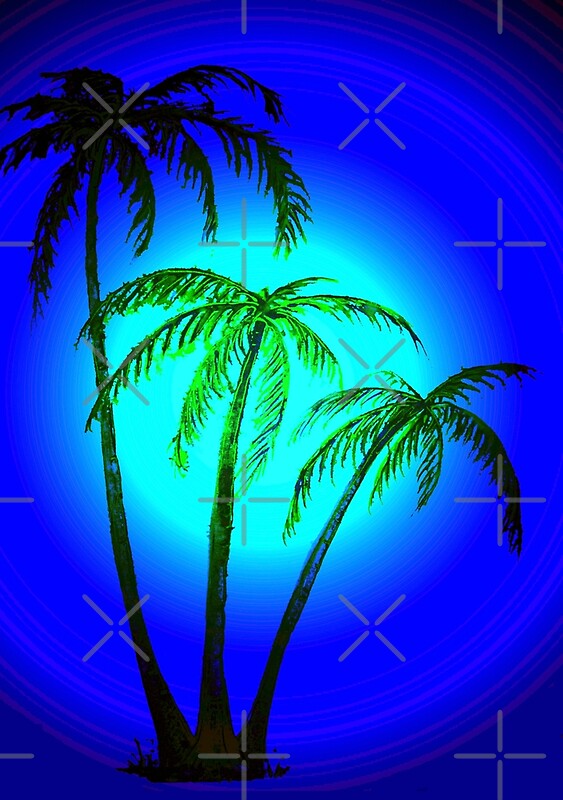 "Moonlight Palms" by Linda Callaghan | Redbubble