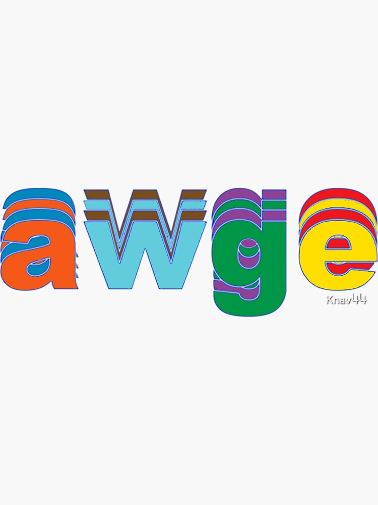 "AWGE x GOLF Collaboration" Sticker for Sale by Knav44 | Redbubble