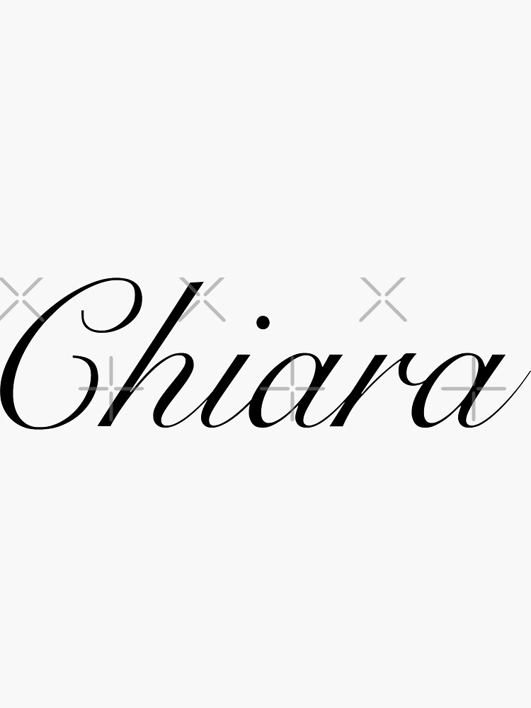 "Chiara - rare girl names" Sticker for Sale by TeganLB | Redbubble