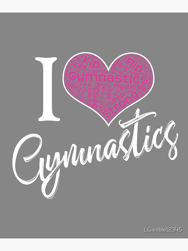 Cute I Heart Gymnastics Gift For Girls Poster By LGamble12345 Redbubble cute-i-heart-gymnastics-gift-for-girls-poster-by-lgamble12345-redbubble