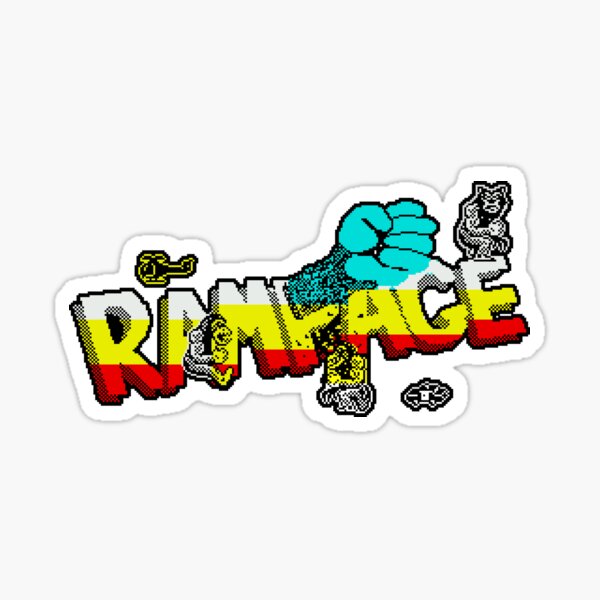 "Rampage" Sticker by ilovezxspectrum | Redbubble