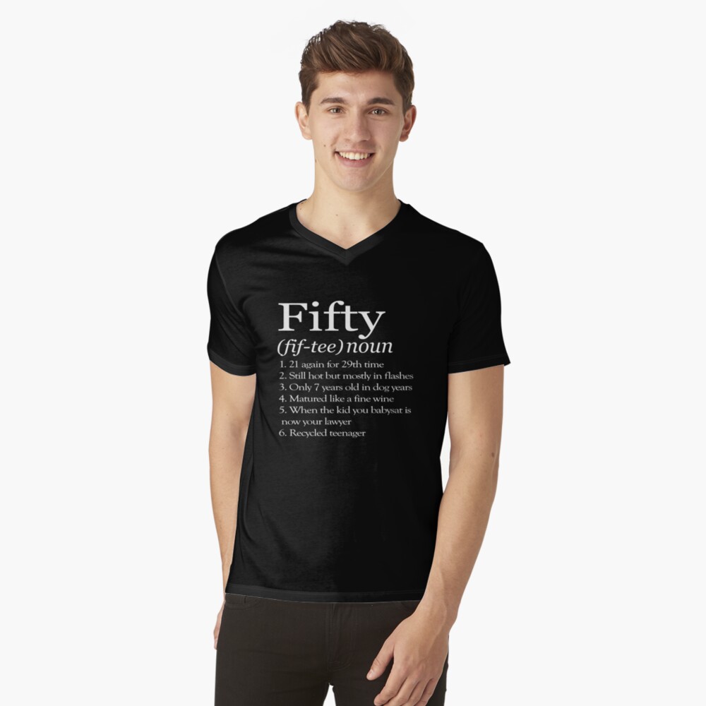 "Funny Fifty definition great 50th Birthday gift for men & women" Art ...