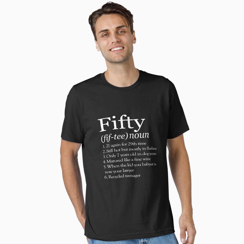 "Funny Fifty definition great 50th Birthday gift for men & women" Art ...