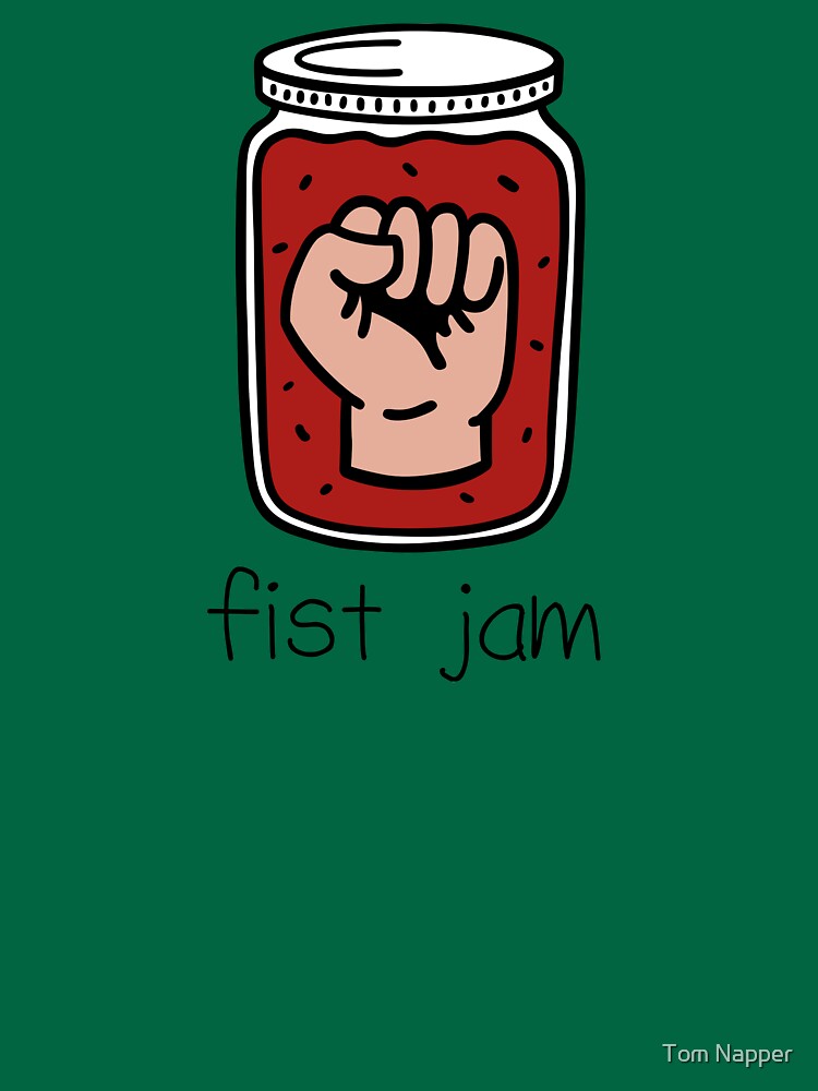 "Fist Jam - Climbing Pun" T-shirt for Sale by tomnapper | Redbubble ...