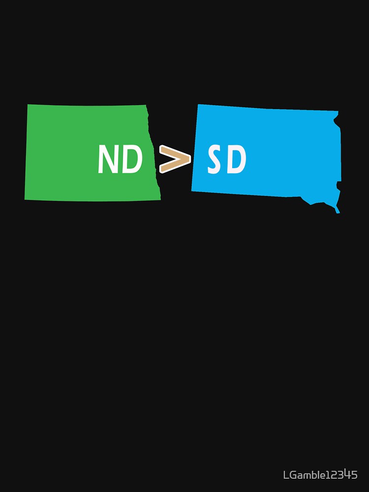 "Funny State rivalry North Dakota V South Dakota" Essential T-Shirt for ...