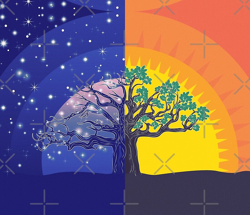 "Day and night tree of life" by AnnArtshock | Redbubble