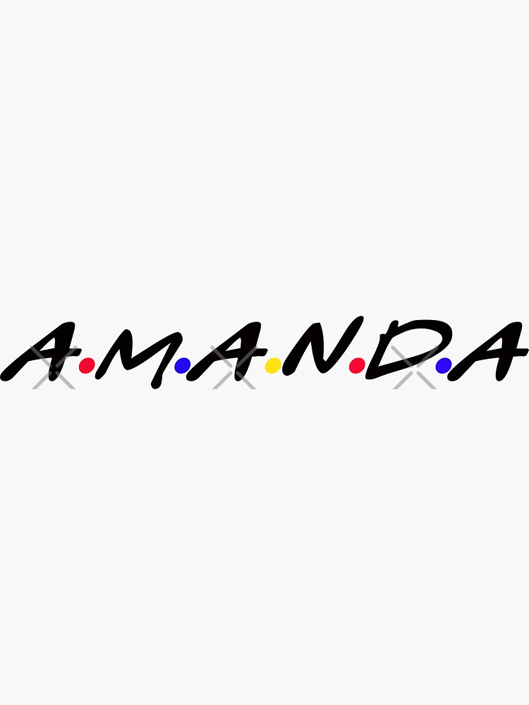 "Amanda" Sticker for Sale by Olivia3175 | Redbubble
