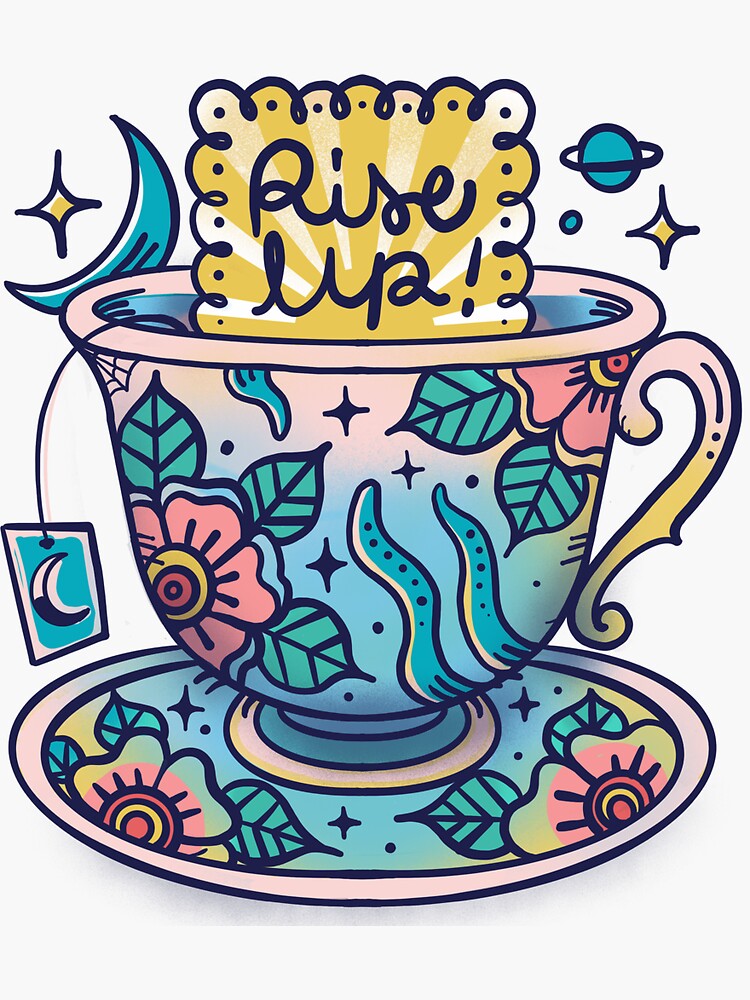 "Teacup" Sticker for Sale by Paolavk | Redbubble