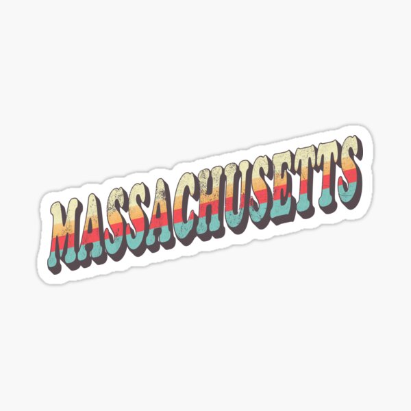 "Massachusetts state vintage " Sticker for Sale by OkihanaShop | Redbubble