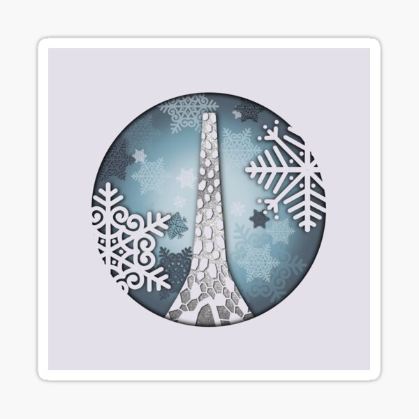 "KAUST Beacon of Knowledge in a snow globe winter scene" Sticker by ...
