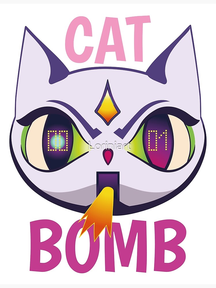 "Angry cat bomb" Framed Art Print for Sale by Loriniart | Redbubble