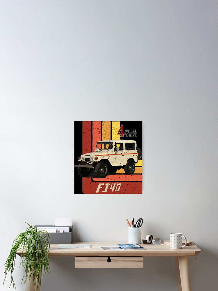 "Retro Toyota Land Cruiser FJ40" Poster for Sale by FromThe8Tees ...
