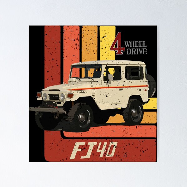 "Retro Toyota Land Cruiser FJ40" Poster for Sale by FromThe8Tees ...