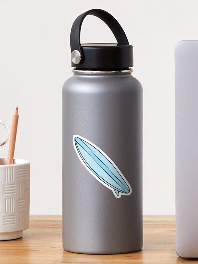 "Light Blue Surfboard" Sticker for Sale by Braydenhamann | Redbubble