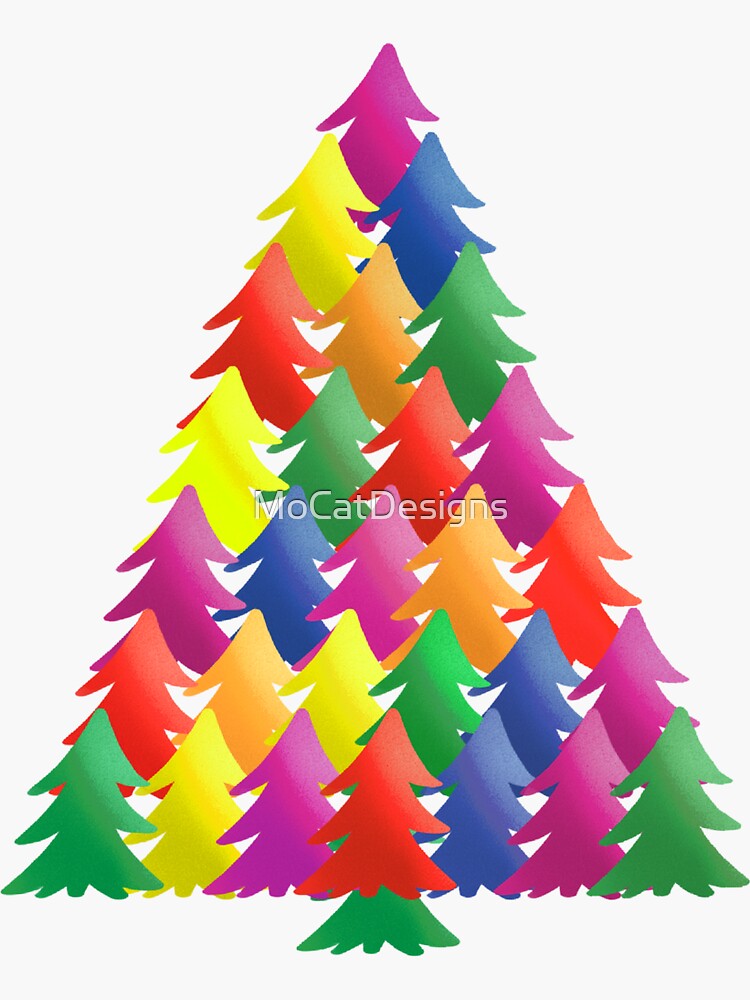"Rainbow Christmas Tree, Pride Christmas, colourful Christmas tree ...