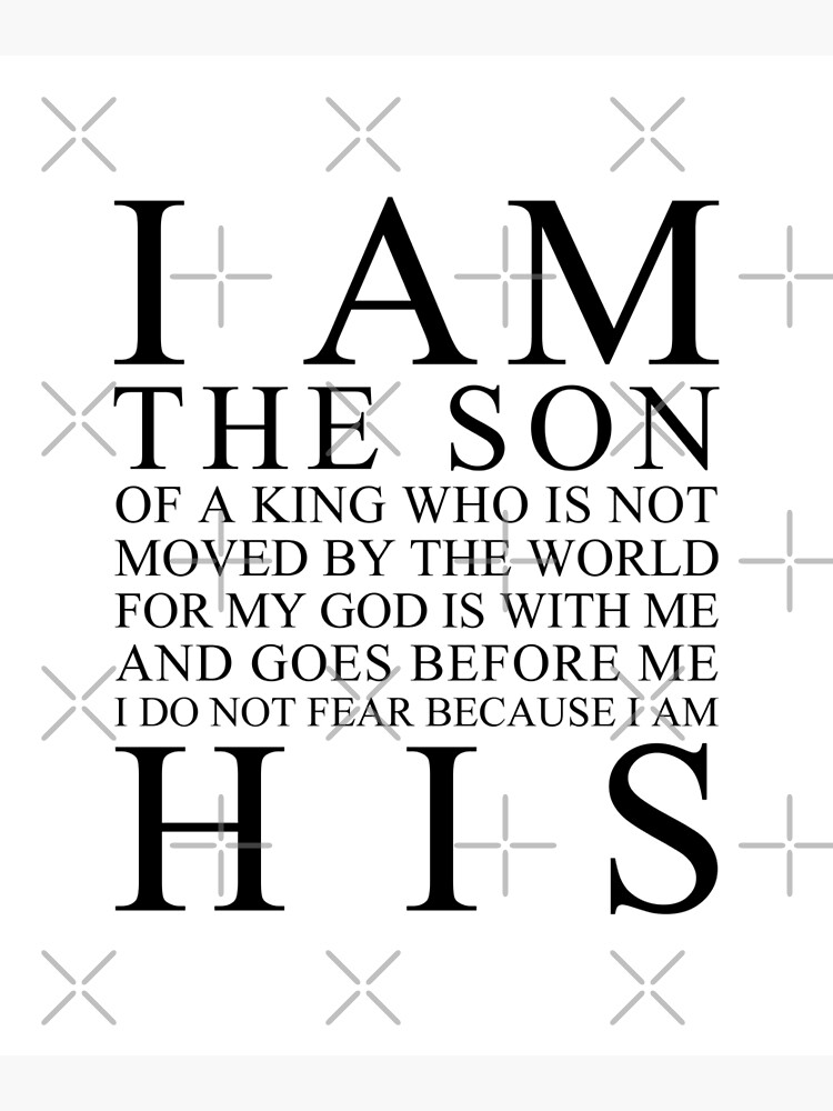 Póster «Yo soy el hijo de un rey» de 4wordsmovement | Redbubble