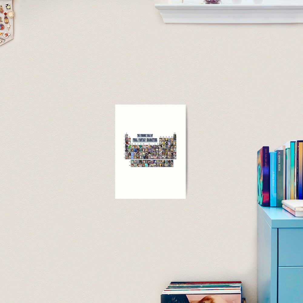 "The periodic table of Final Fantasy Characters" Art Print by Ixva ...