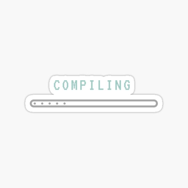 "Compiling " Sticker for Sale by CodeAskew | Redbubble