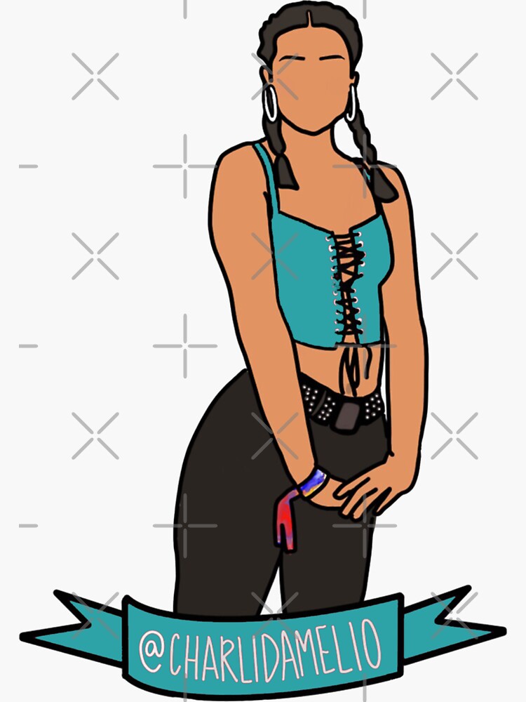"Charli Damelio" Sticker for Sale by SourPatchCoop | Redbubble