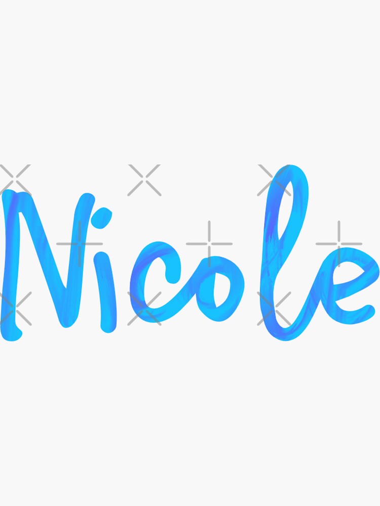 "Nicole" Sticker for Sale by megankillinger | Redbubble