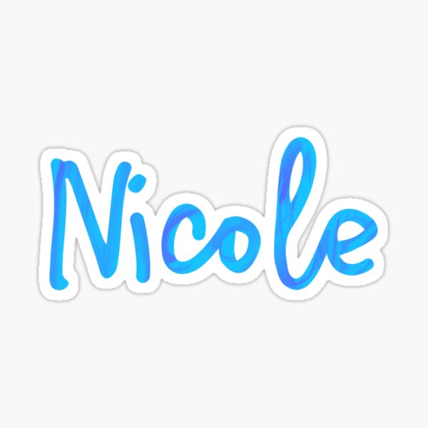 "Nicole" Sticker for Sale by megankillinger | Redbubble