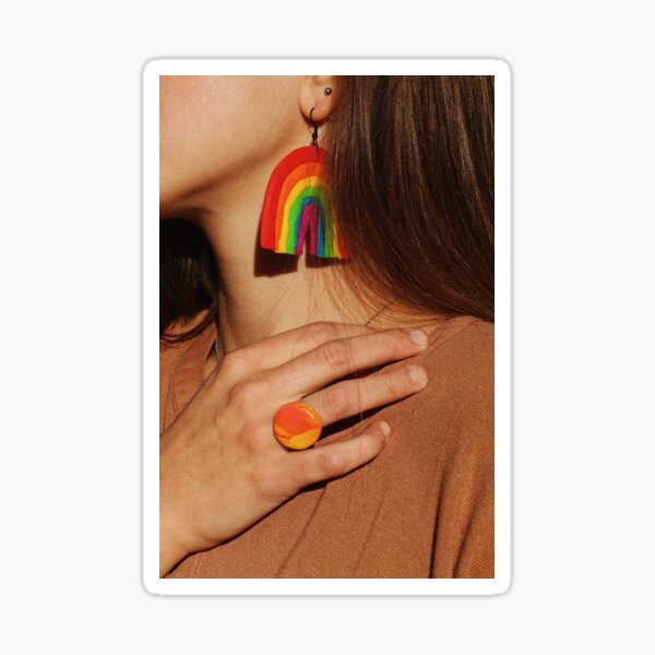 "aesthetic earring sticker" Sticker for Sale by aubreymca | Redbubble