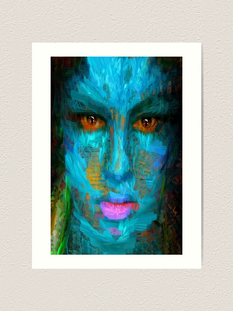 "Blue Face" Art Print for Sale by RafaelSalazar | Redbubble