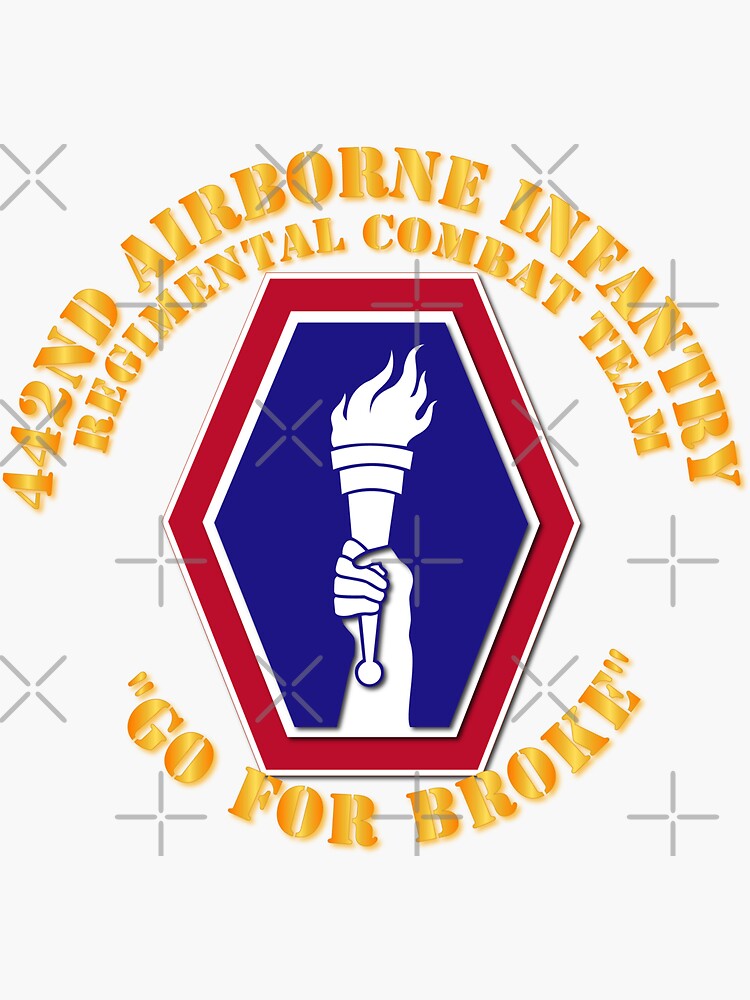 "Army - 442nd Airborne Infantry Regimental Combat Team" Sticker for ...