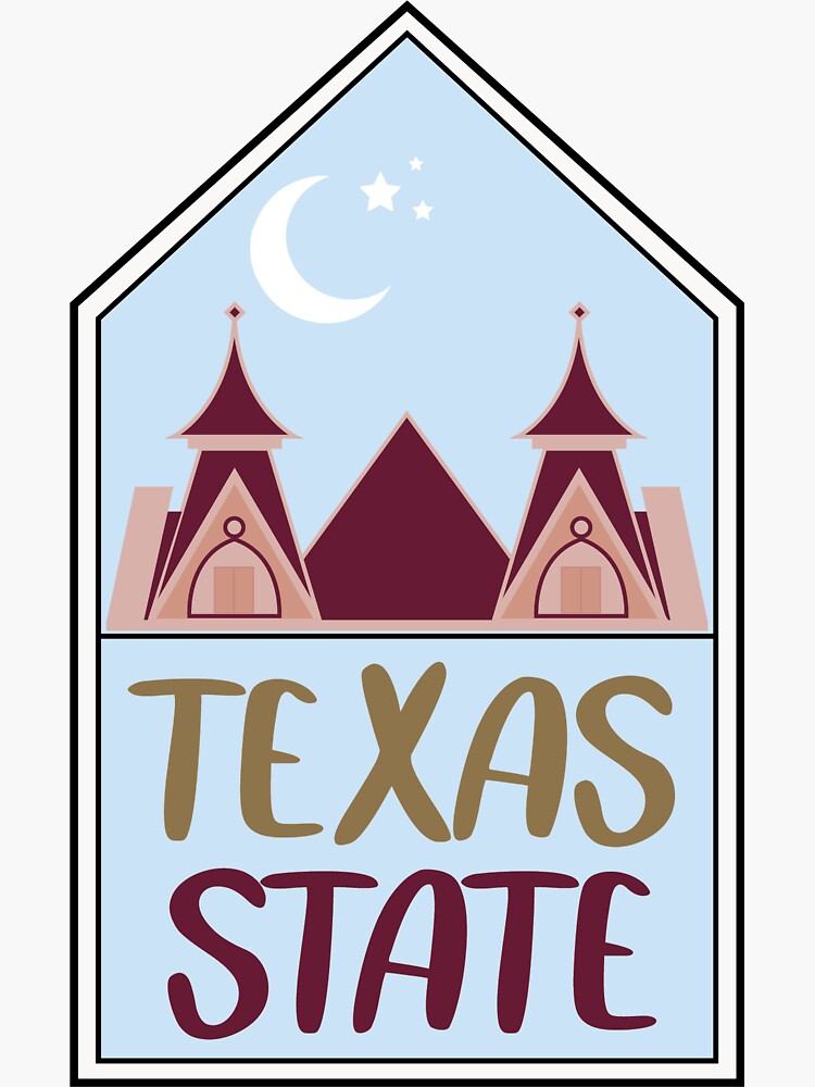 "Texas State " Sticker by samanthansp | Redbubble