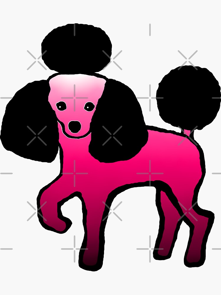 "Poodle Fanciness -- Ombre" Sticker for Sale by CTWuellner | Redbubble