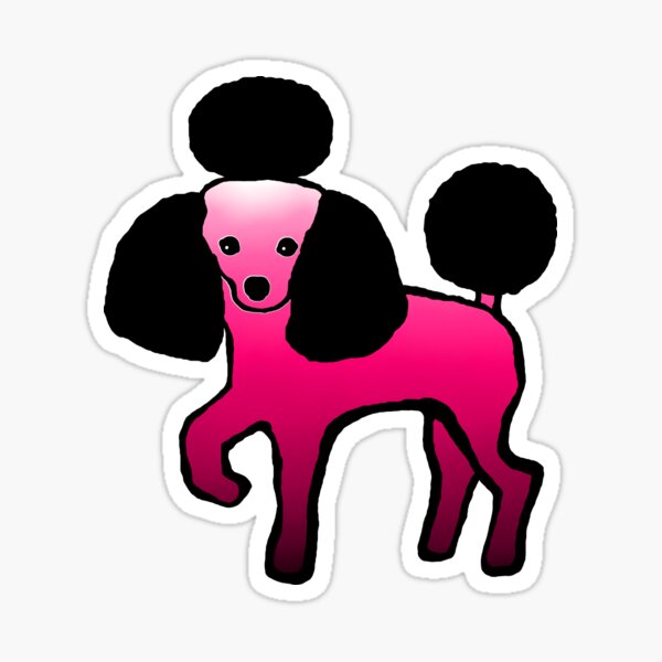 "Poodle Fanciness -- Ombre" Sticker for Sale by CTWuellner | Redbubble