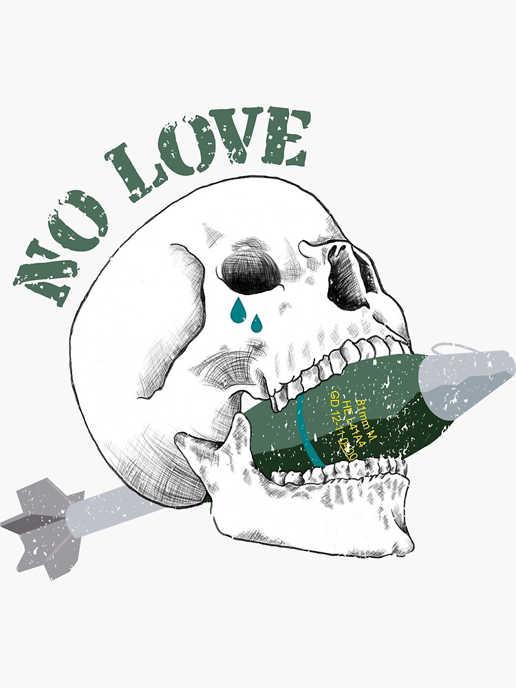 "No Love" Sticker for Sale by RightSideBrain | Redbubble